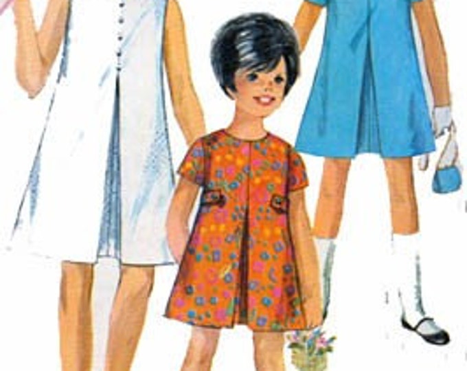 Vintage 60s Simplicity 7112 A Line Dress With Inverted Front Pleat ...