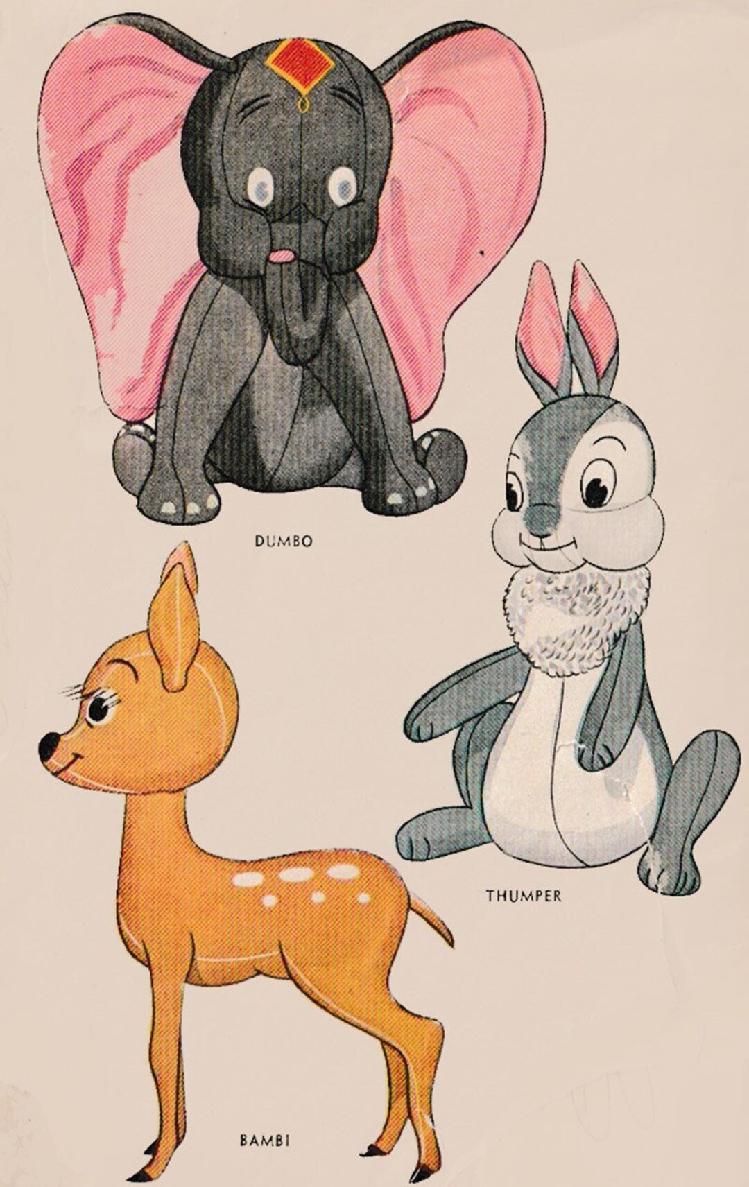 Vintage 1940's Disneyana Rare Original Walt Disney Stuffed Toy Sewing ...