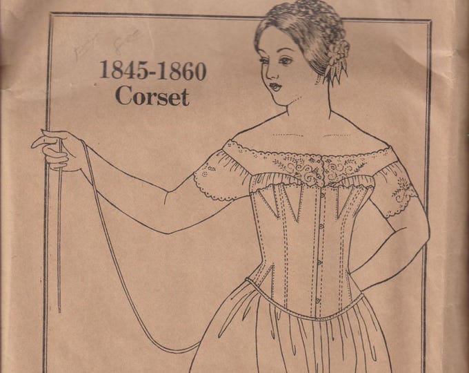 OOP Vintage 80s Past Patterns 1845-1860 Corset Chemise Sewing Pattern ...