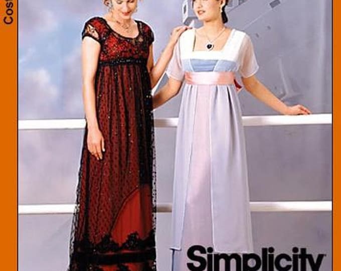 Titanic Edwardian Dress Pattern With an Empire Waist Simplicity 8399 ...