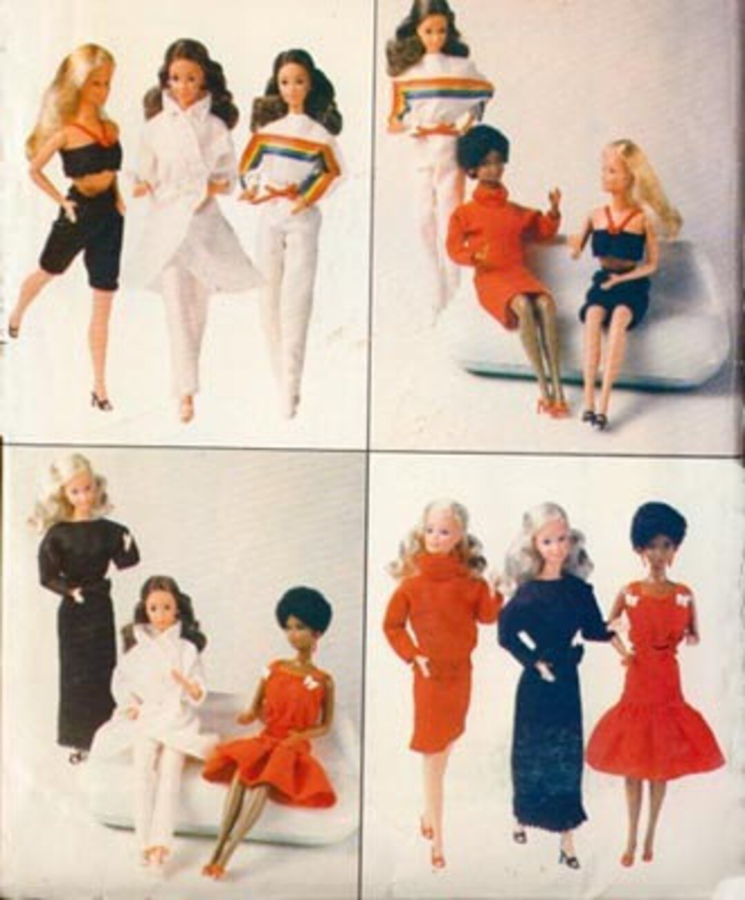 Vintage 1980s Fashion Doll Clothes Sewing Pattern Butterick 6170 80s ...
