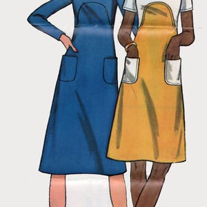 Vintage 70s Colorblock A Line Dress With Curved Circle Front Seaming ...