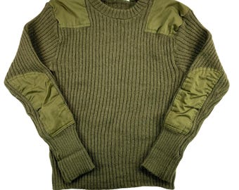 Genuine British Army Vintage 100% Wool Commando Sweater Olive Green Dated 1991 New - Etsy