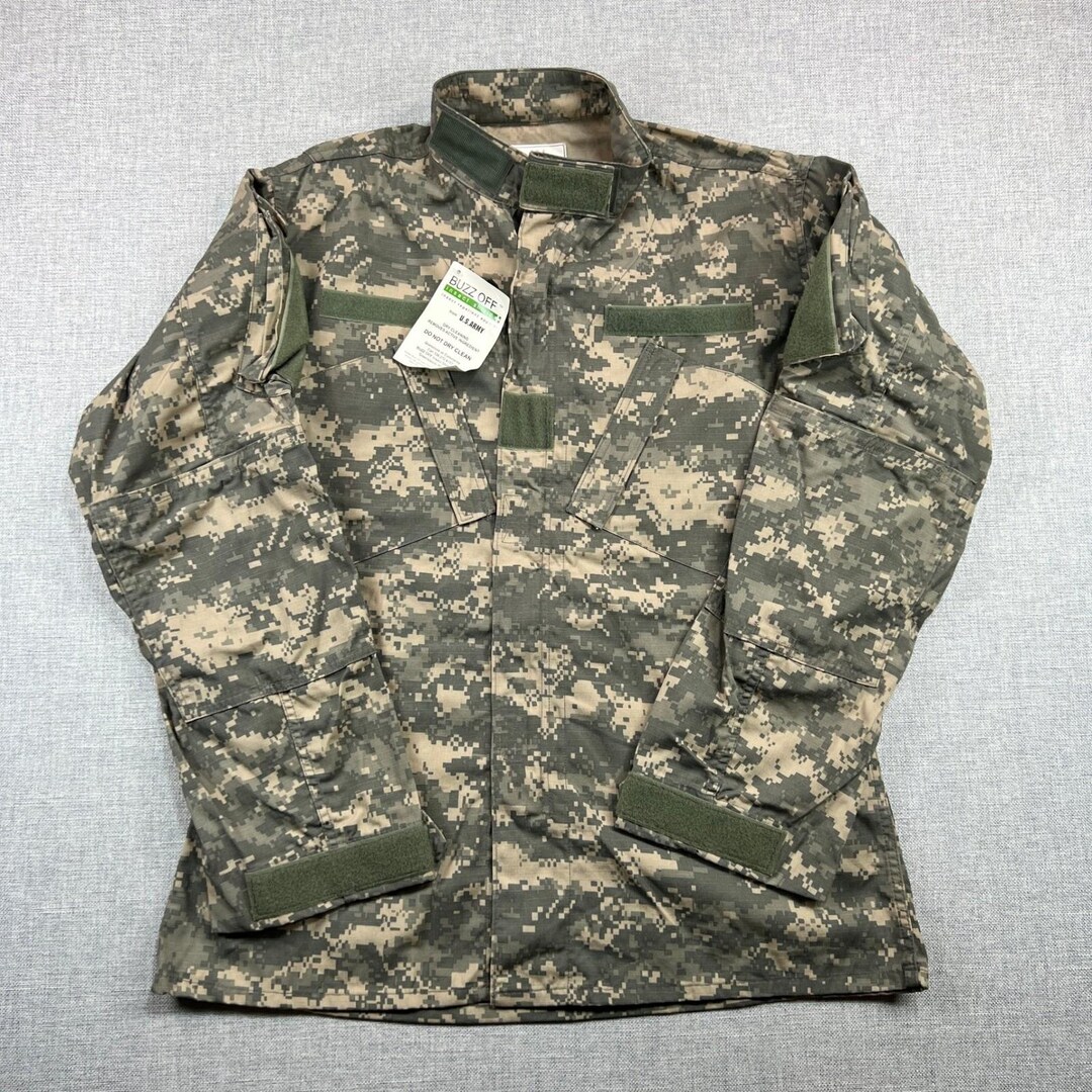 Vintage US Army ACU Coat Medium Long UCP Camo Ripstop Combat Buzz off ...