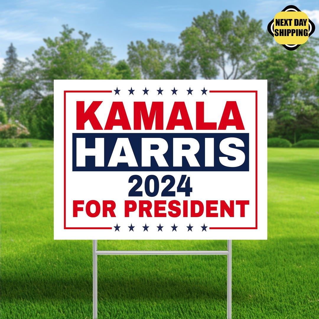 Kamala Harris 2024 Yard Sign, Kamala Yard Sign, Kamala for President ...