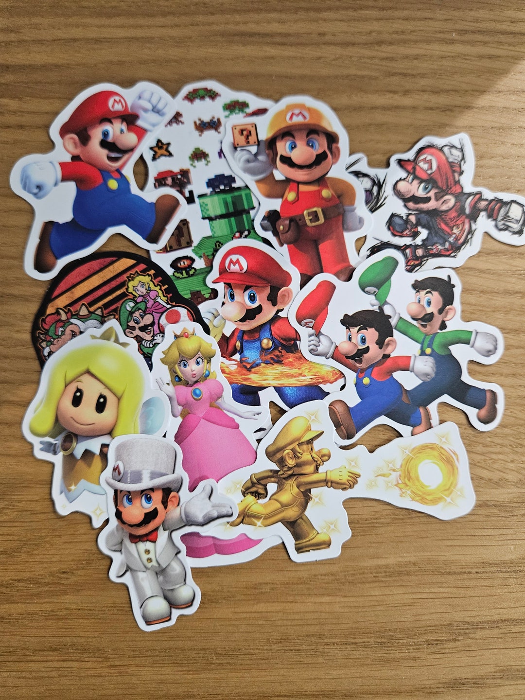 10 Pcs Computer Character Mario, Luigi Themed Stickers. Decals ...