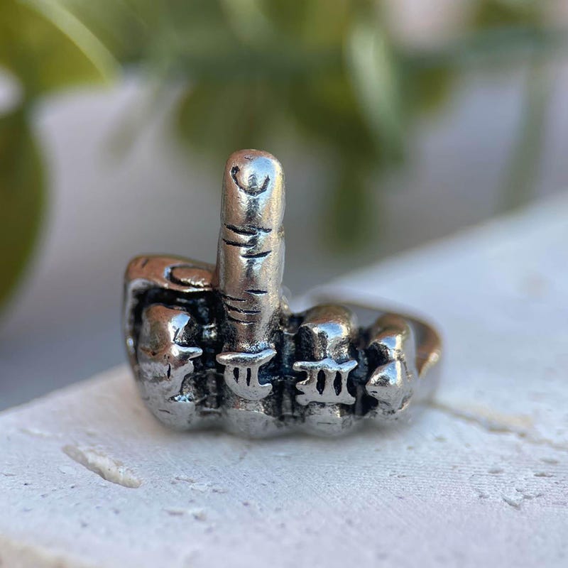 Middle Finger Ring - Etsy