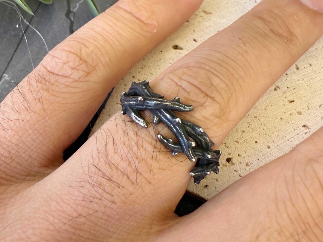 Jesus Crown of Thorns Ring | Stainless Steel Spiked Design | Gothic ...