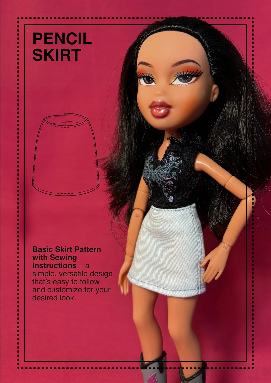 Bratz Sewing Pattern for Pencil Skirt - Etsy