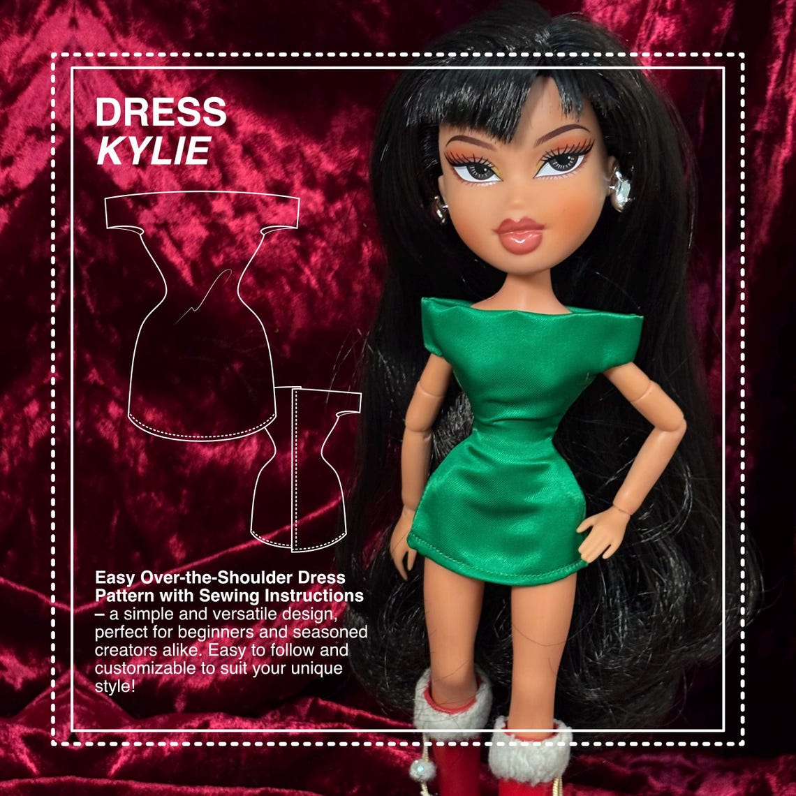 Bratz Doll Dress Sewing Pattern - Printable PDF for Custom Creations - Etsy