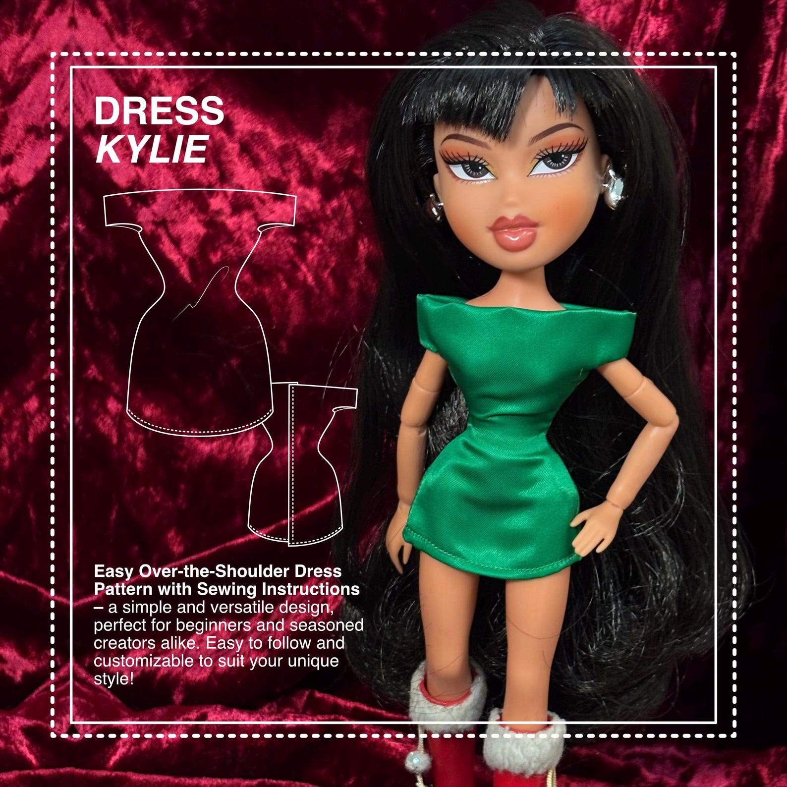 Bratz Doll Dress Sewing Pattern - Printable PDF for Custom Creations - Etsy