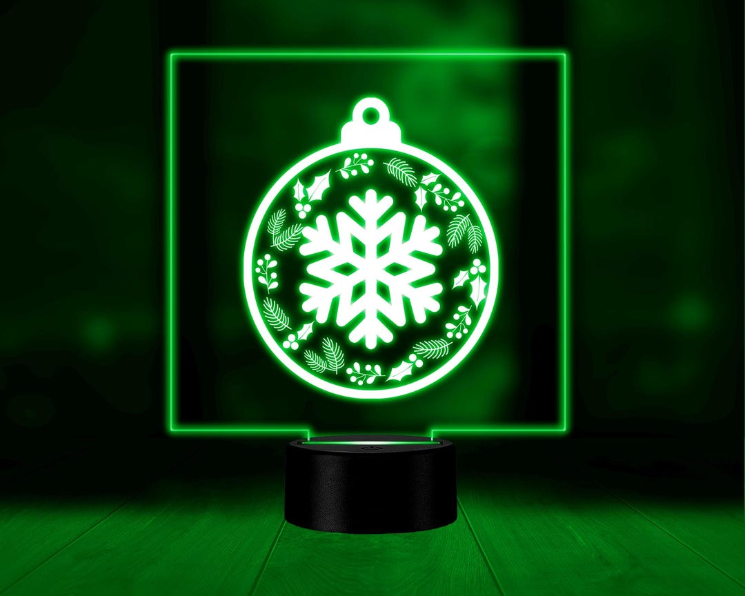 Personalized LED Ornament Acrylic Light for Christmas Tree Decor - Etsy