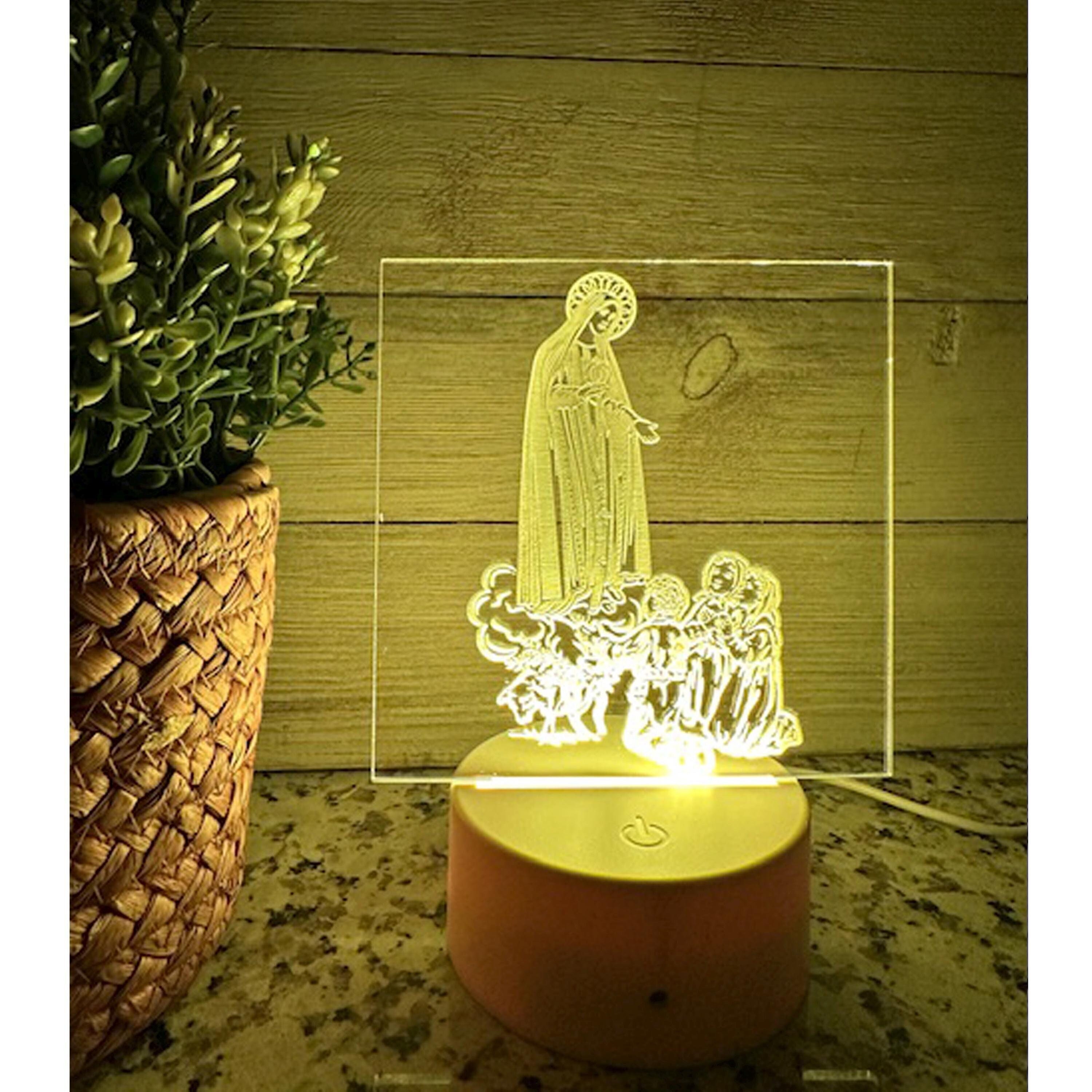 Virgen De Fatima, Catholic Home Altar, Nightstand Lamp, Remote Control ...