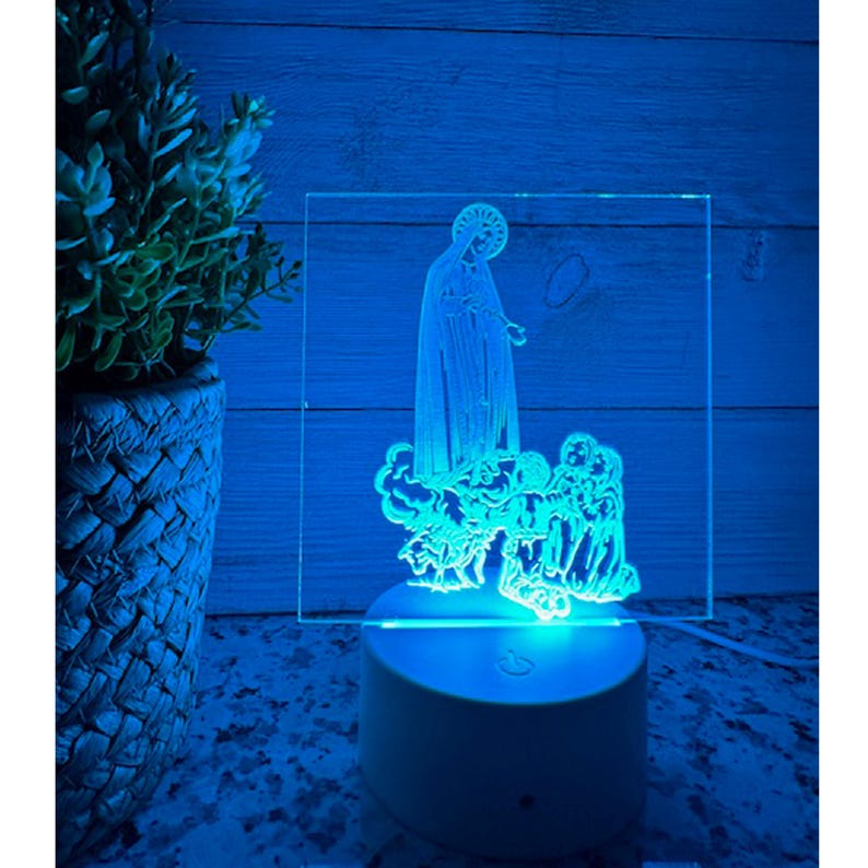 Virgen De Fatima, Catholic Home Altar, Nightstand Lamp, Remote Control ...