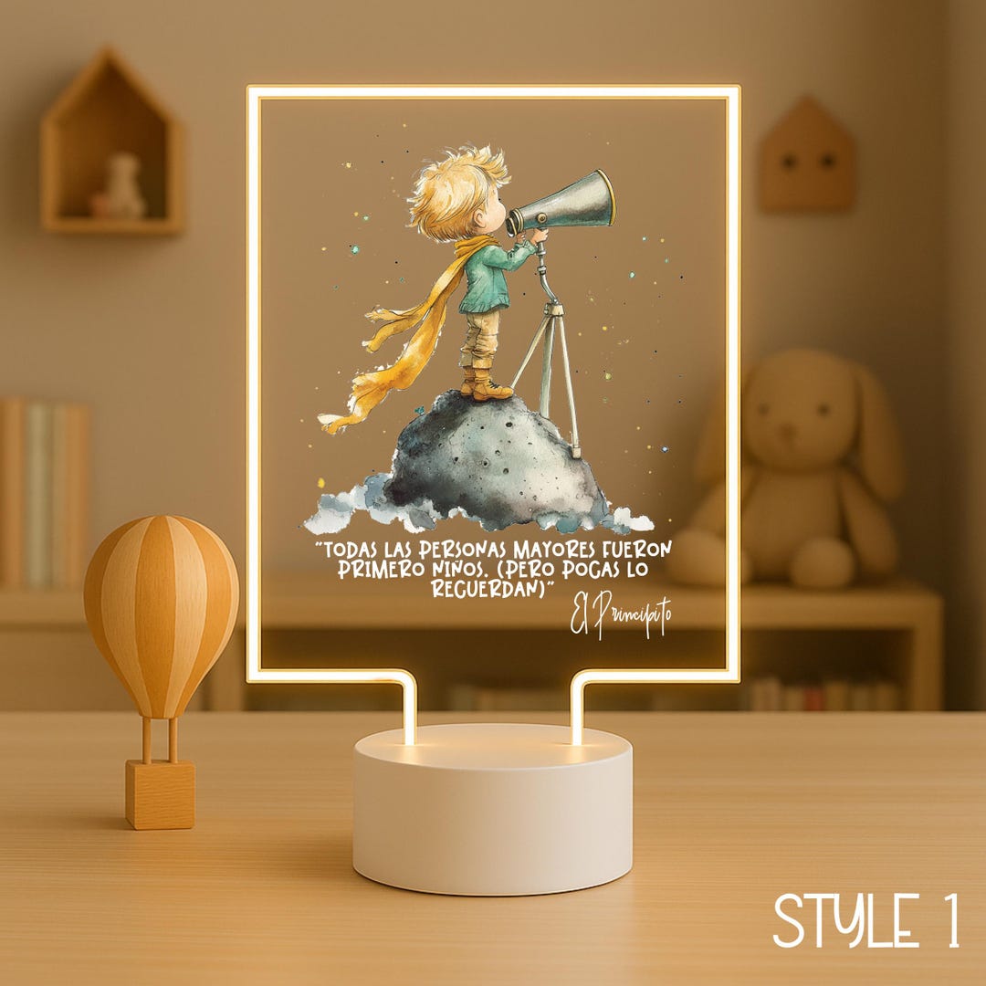 Personalized Little Prince Night Light, Custom LED Nursery Lamp, Baby ...