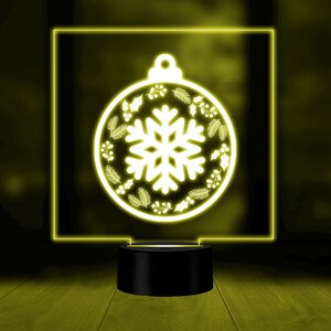 Personalized LED Ornament Acrylic Light for Christmas Tree Decor - Etsy