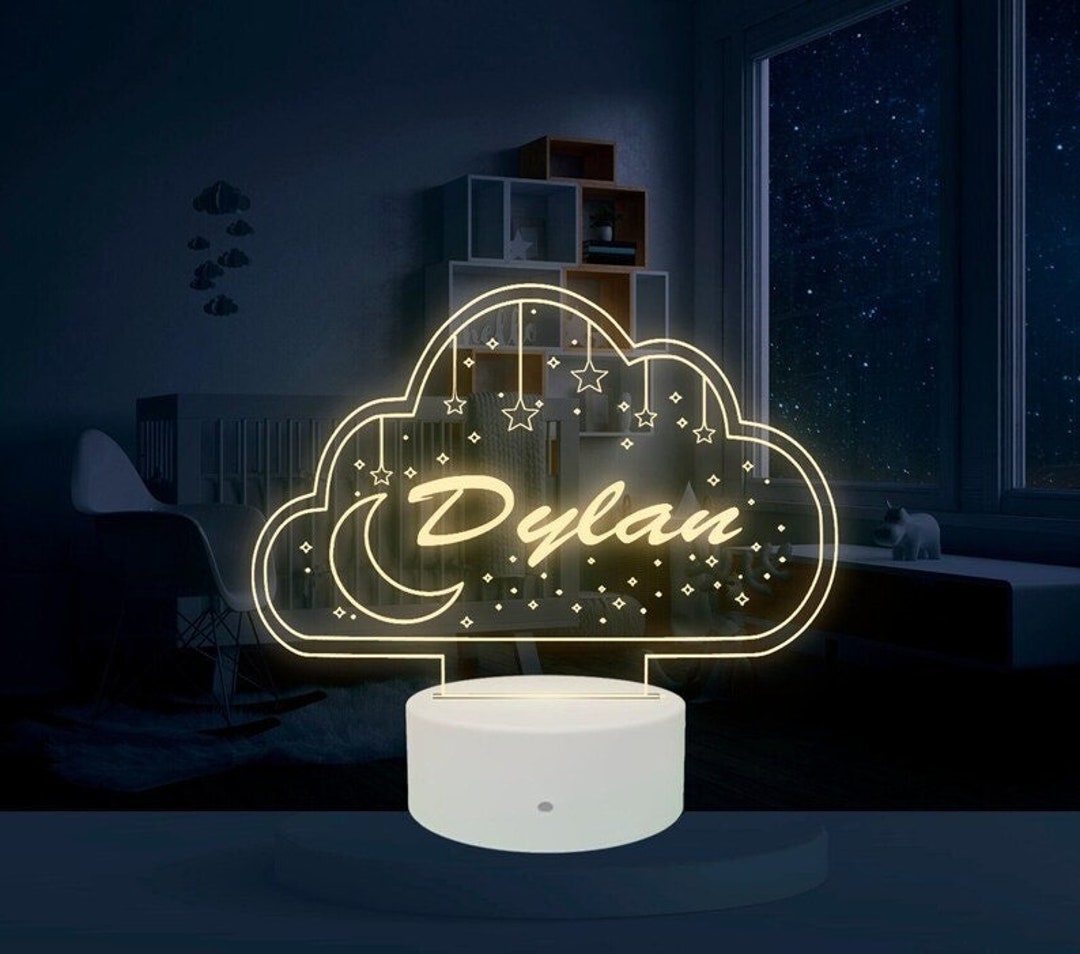 Personalized Acrylic LED Mood Light With Remote for Stylish Night Décor ...