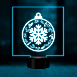 Personalized LED Ornament Acrylic Light for Christmas Tree Decor - Etsy