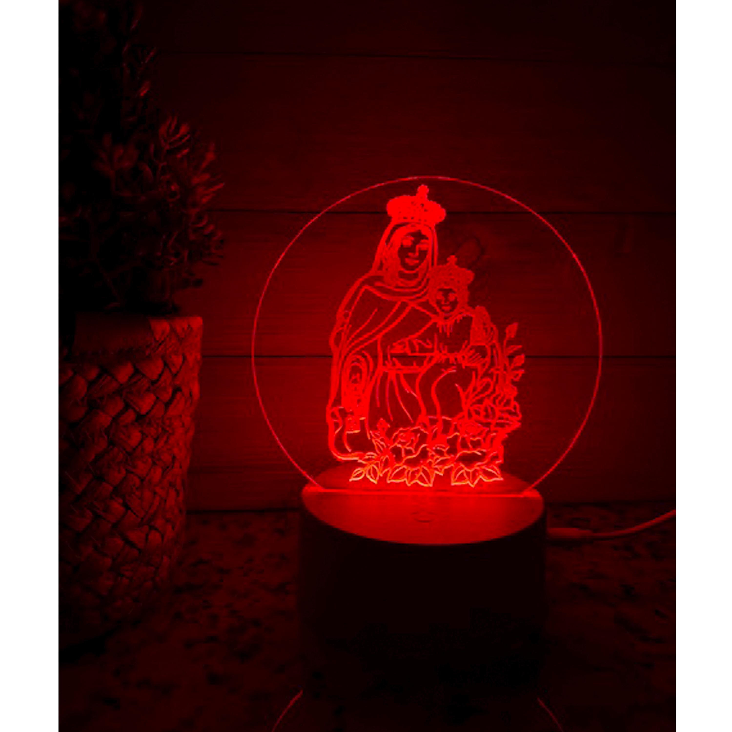 Virgen Del Carmen,catholic Home Altar,nightstand Lamp,remote Control ...