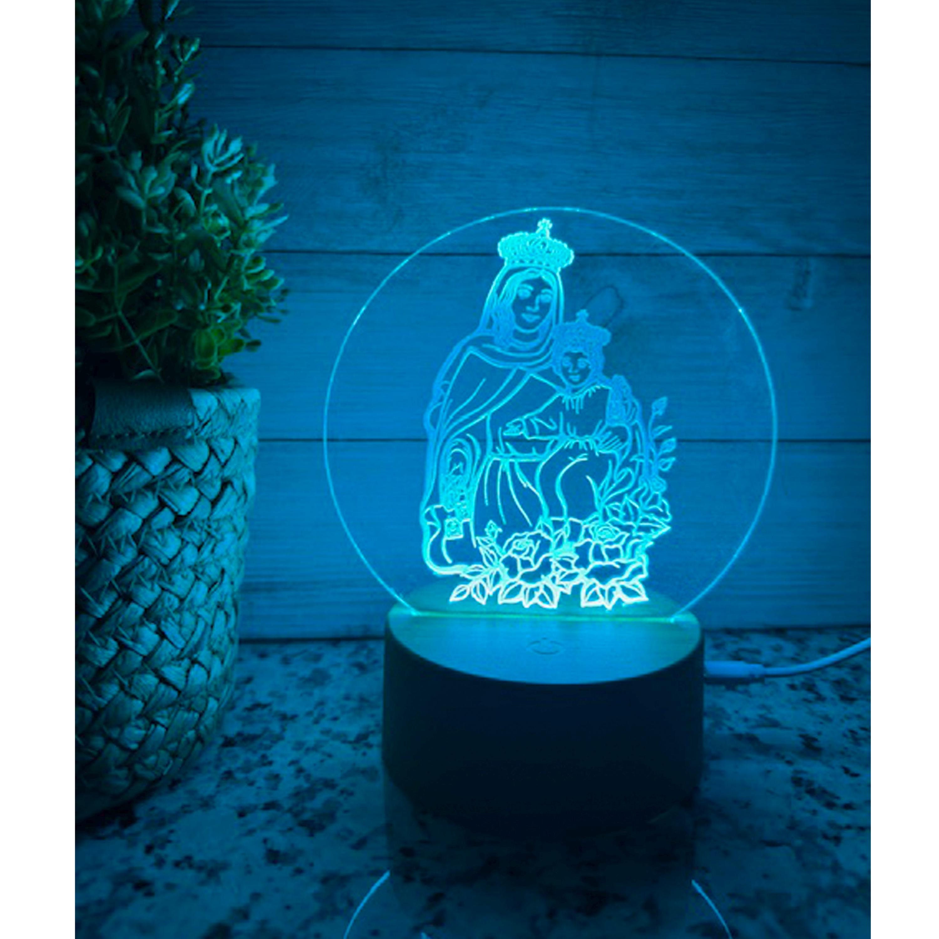 Virgen Del Carmen,catholic Home Altar,nightstand Lamp,remote Control ...