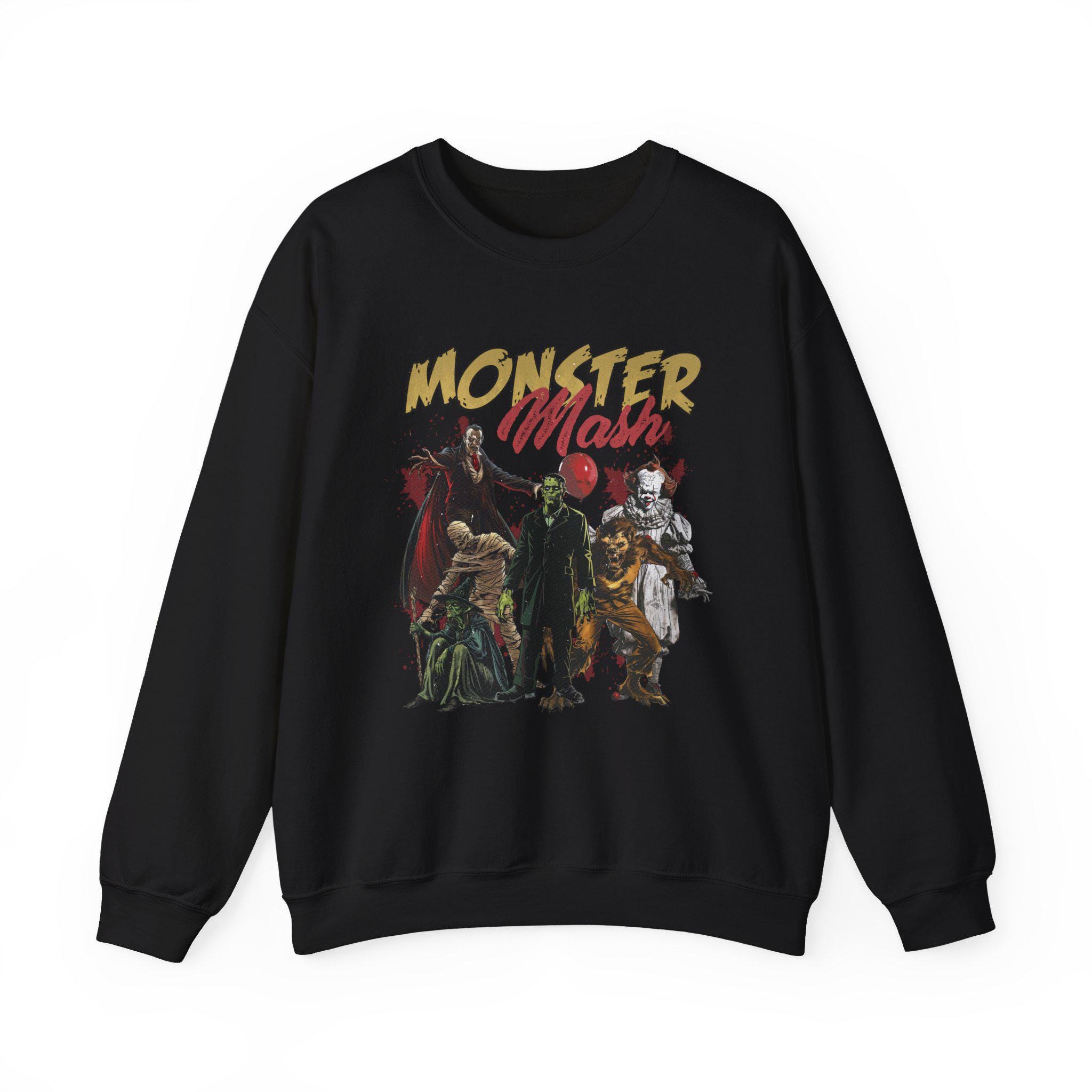 Monster Mash Halloween Graphic Sweatshirt | Retro Spooky Vintage ...