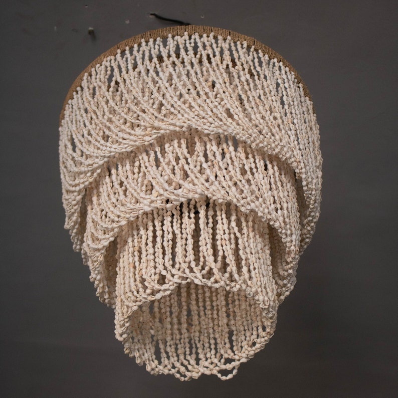 3-layer Shell Chandelier: Handmade Coastal Home Decor - Etsy