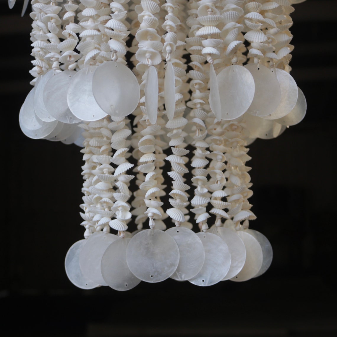 Shell Chandelier Shell Craft Shell Pendant Light Shell Home Decor 3 ...