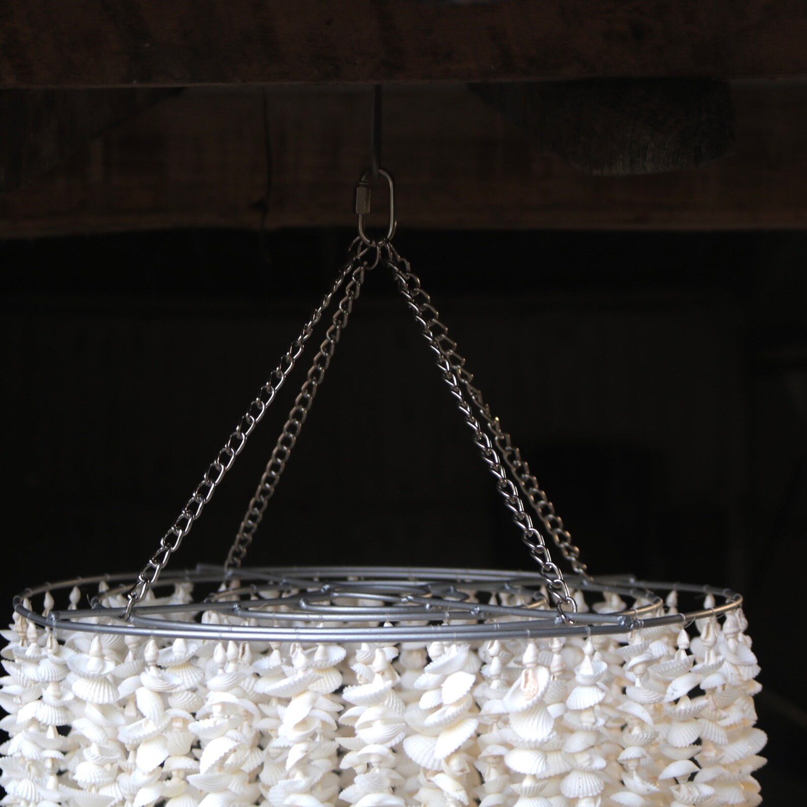 Shell Chandelier - Shell Craft - Shell Pendant Light - Shell Home Decor ...