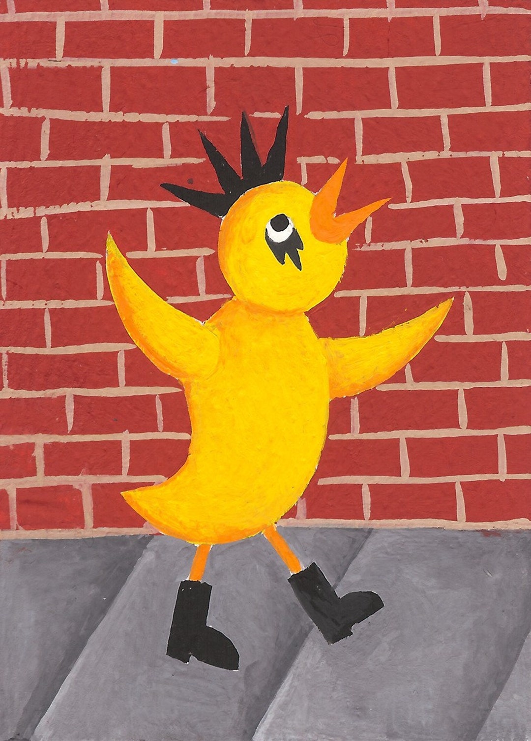 Punk Rock Chicken...(1a)...supersized - Etsy