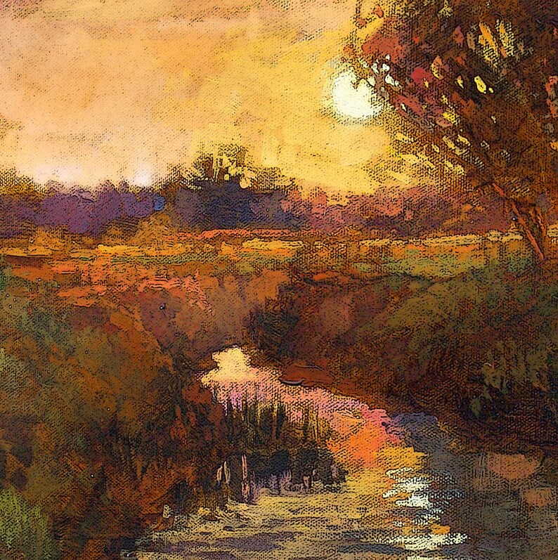 Meadow Sunset Giclee Fine Art PRINT of Original Painting - Etsy