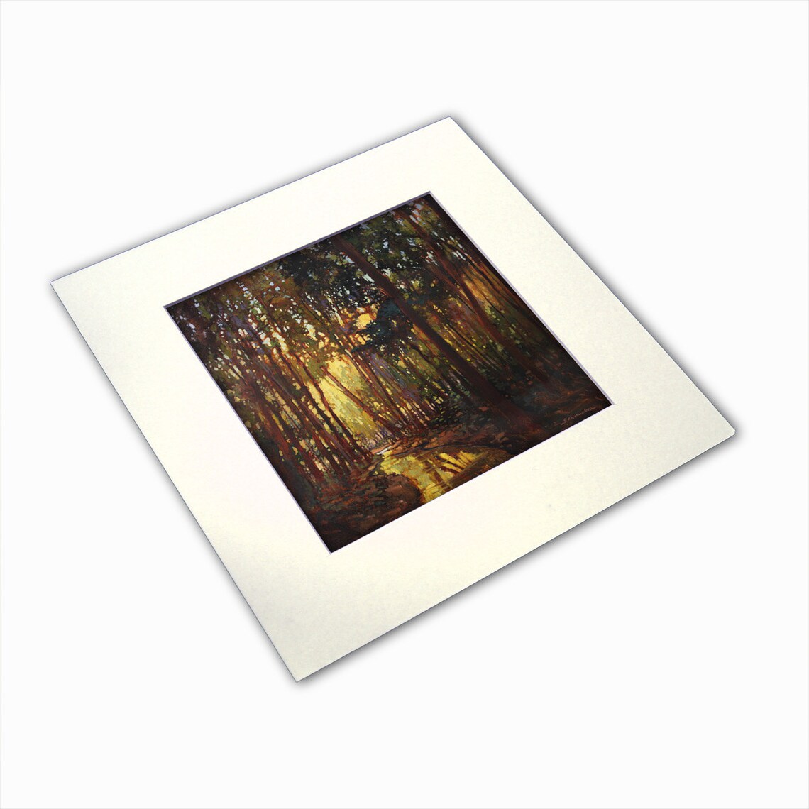 Deep Forest Creek Giclee Fine Art PRINT Matted to - Etsy