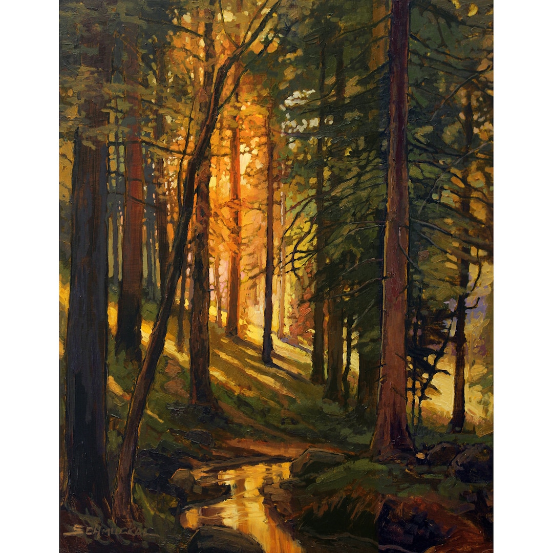 Sylvan Morning - Giclee Fine Art PRINT of Original Painting Matted to ...