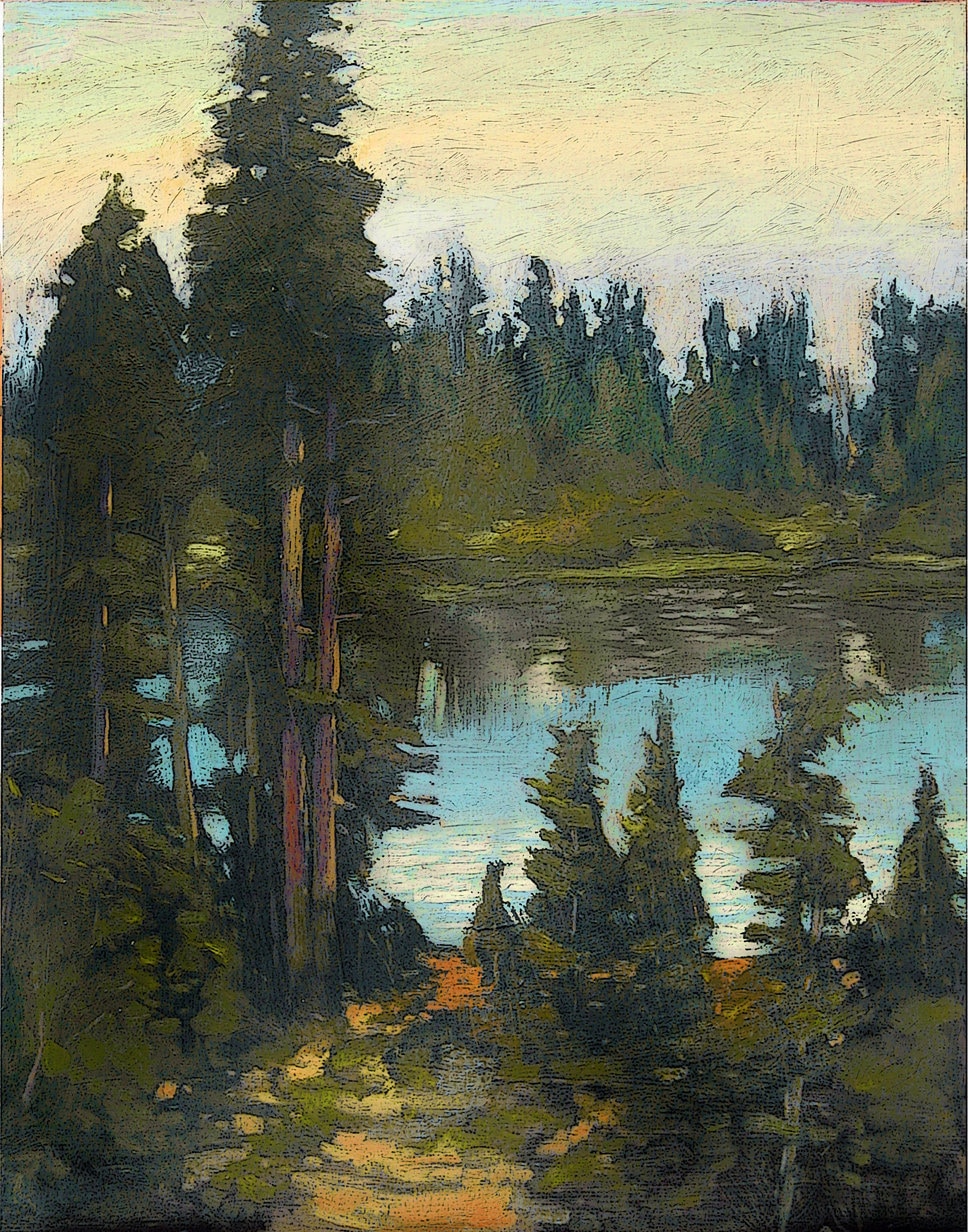 Above Back Country Pond - Giclee Fine Art PRINT of Original Painting ...