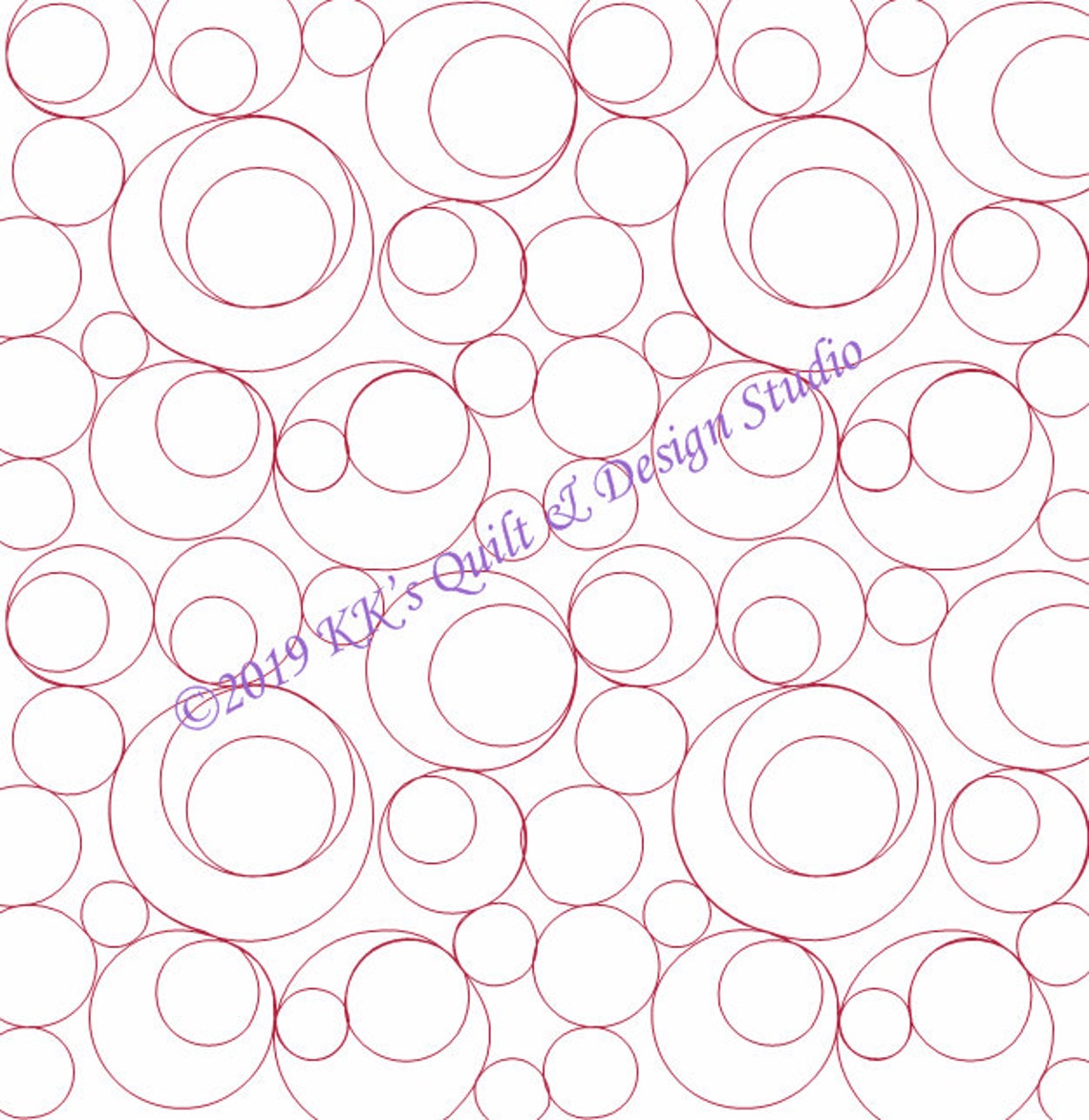 Bubbles - Longarm Digital Quilting Pattern Edge to Edge Instant ...