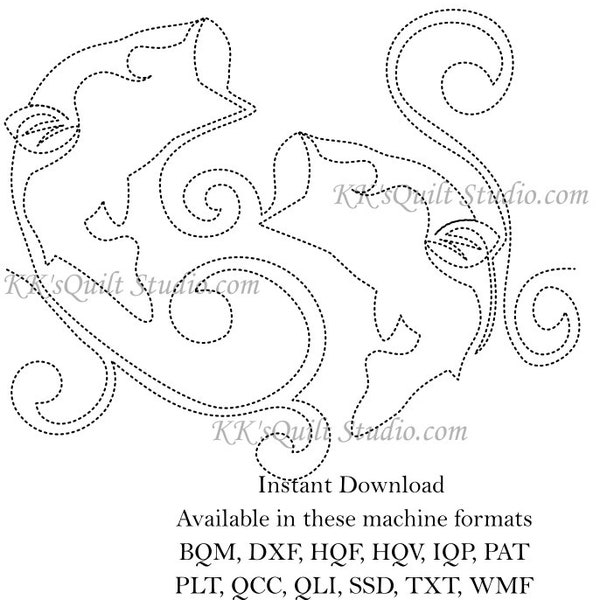 Fishing Longarm Quilting Design - Etsy