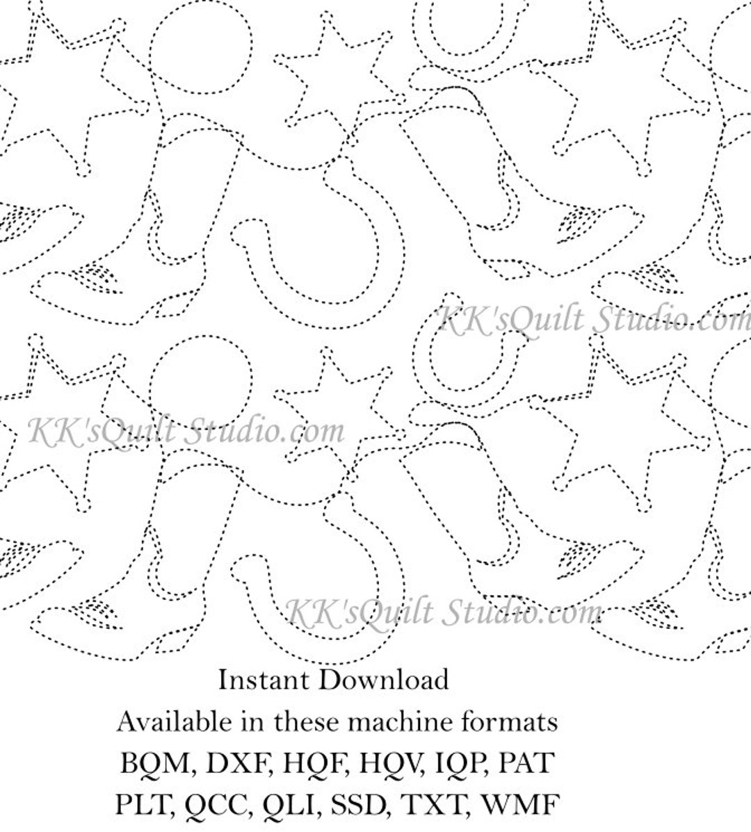 The West - Longarm Digital Quilting Pattern Edge to Edge Instant ...