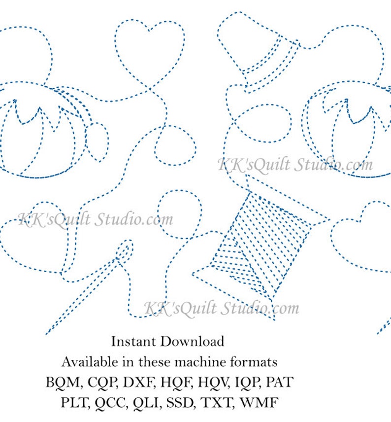 Sew Notions - Longarm Digital Quilting Pattern Edge to Edge E2e Instant ...