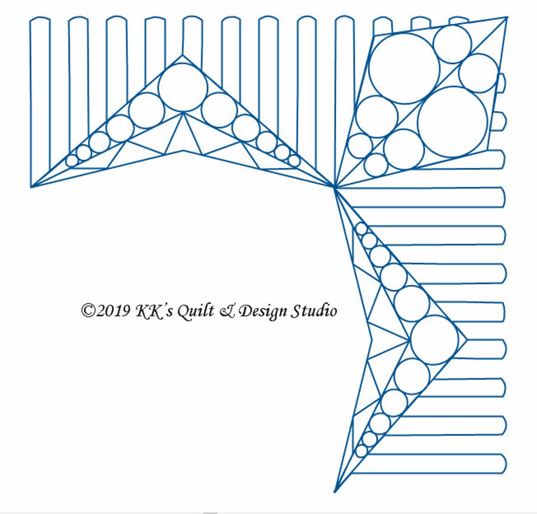 Diamonds and Pearls Key Border W/ Corner - Longarm Digital Quilting ...