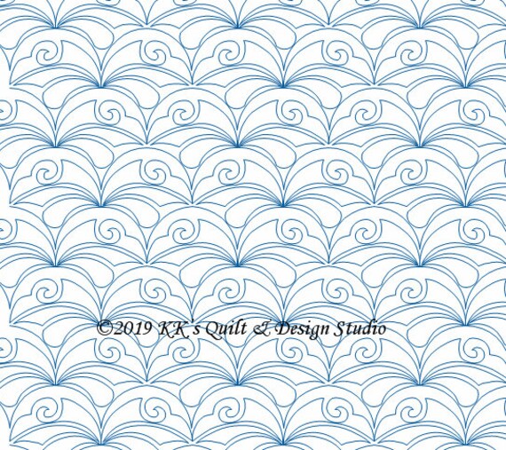 Flourish Clam Shell E2E Longarm Digital Quilting Pattern | Etsy
