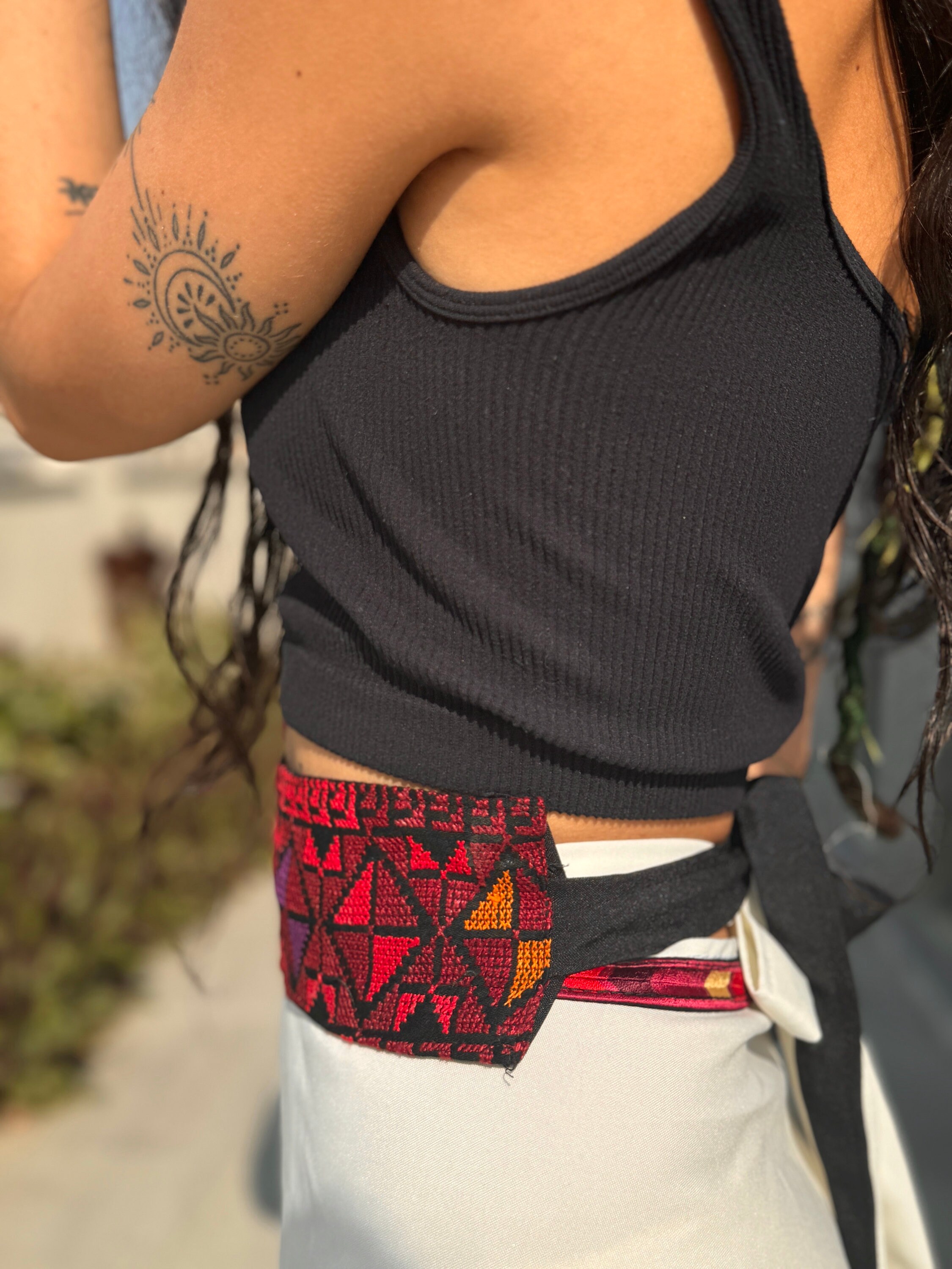 Palestinian Embroidery Wrap Belt Handmade Palestinian Embroidery Belt ...