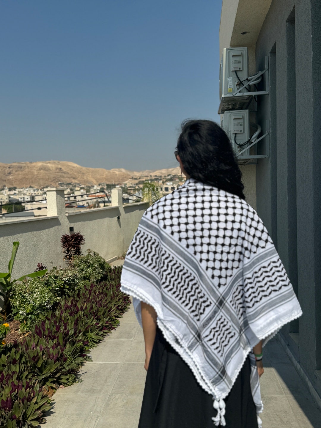 Original Palestinian Kufiya - Kuffiyeh,- Keffiyeh - Hatta - Palestinian ...