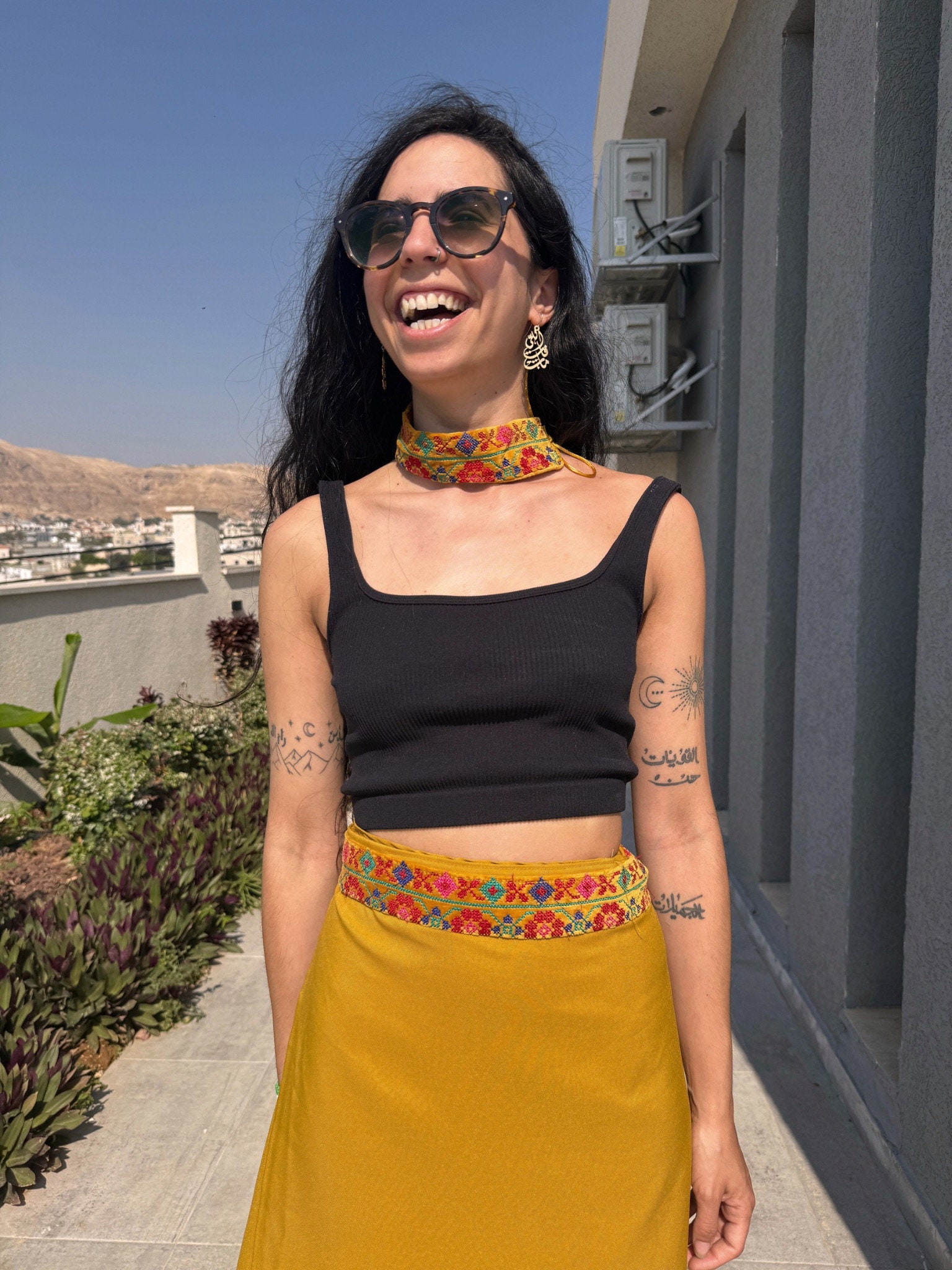 Palestinian Embroidery Wrap Belt - Handmade Palestinian Embroidery Belt ...