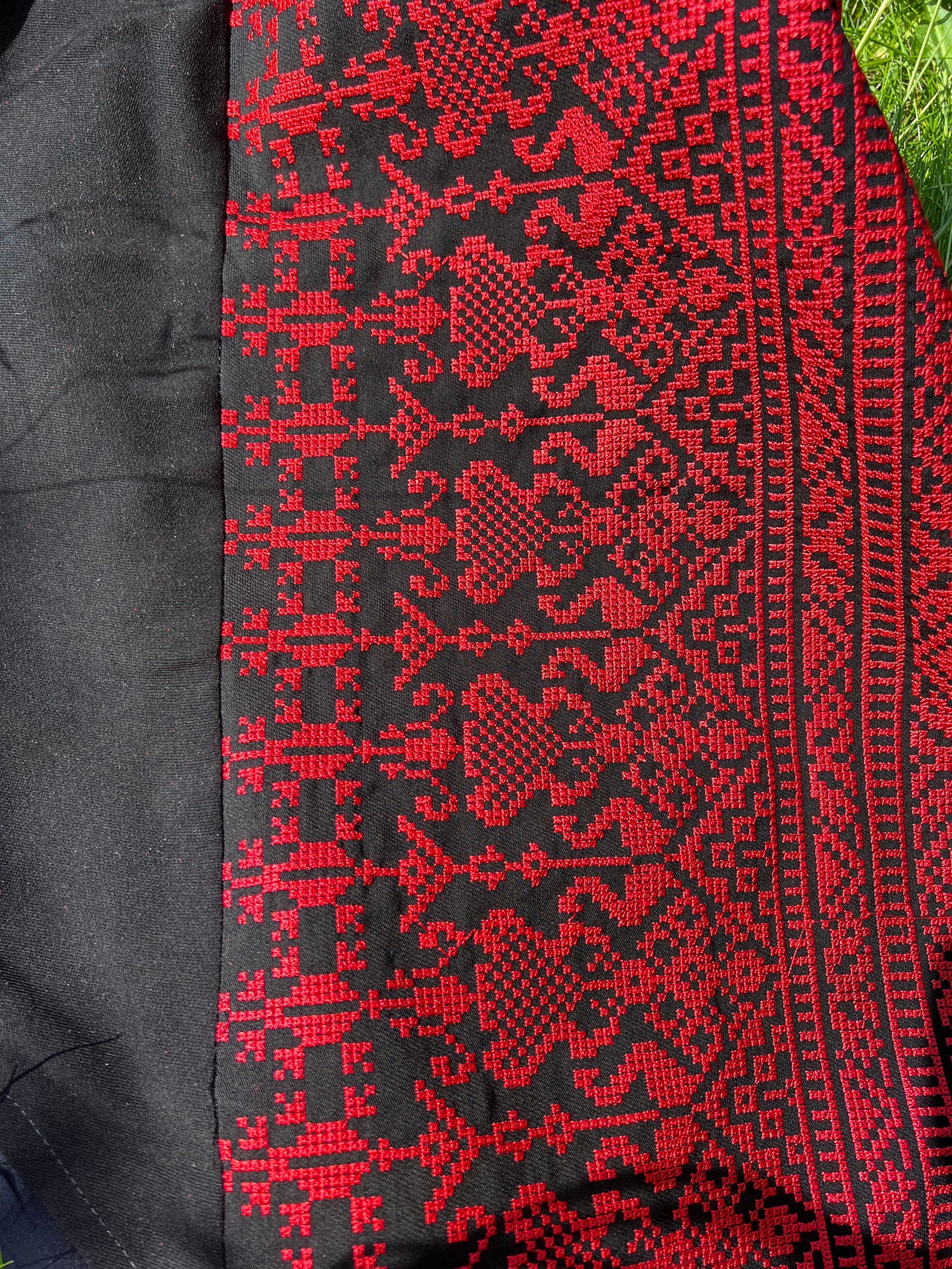 Palestinian Embroidery Long Scarf Long Palestinian Shawl Scarf Poncho ...