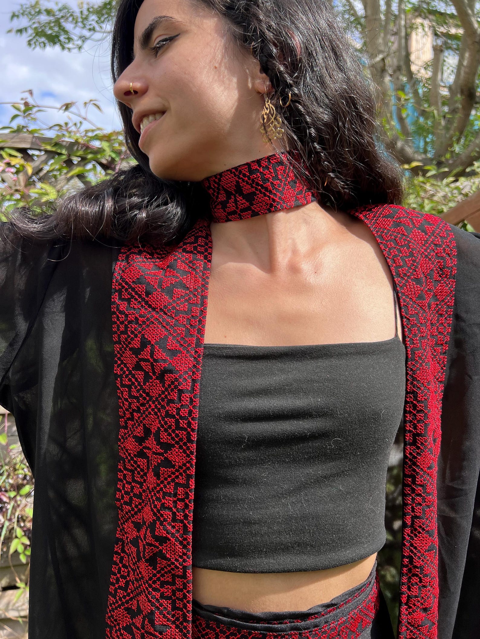 Palestine Embroidery Jacket - Sea Through Black Jacket - Cover up ...
