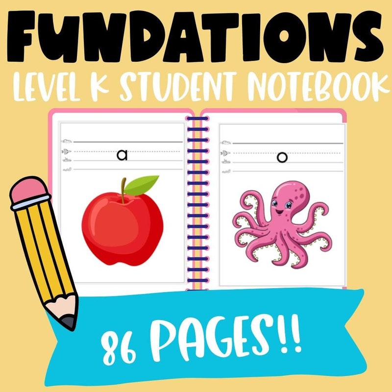 Kindergarten Notebook - Etsy