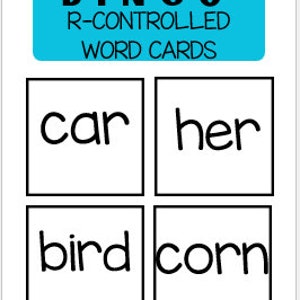Bundle Phonics BINGO Game Includes CVC Words and R-controlled Vowel ...