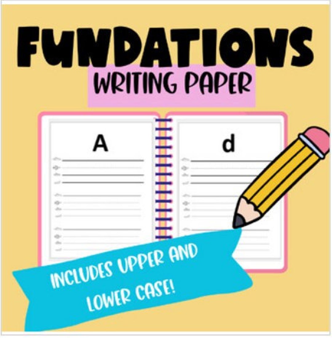 Fundations Inspired Handwriting Paper Uppercase and Lowercase Letters ...