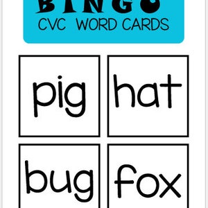 Bundle Phonics BINGO Game Includes CVC Words and R-controlled Vowel ...