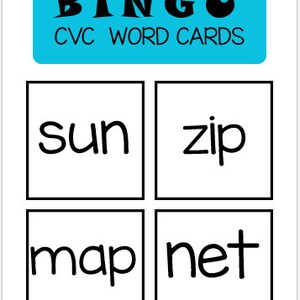 Bundle Phonics BINGO Game Includes CVC Words and R-controlled Vowel ...