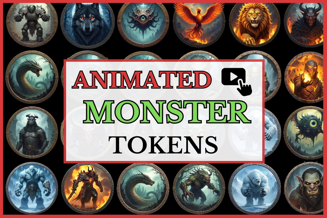 100+ Animated Dnd Monster Tokens – Circular Tokens for Roll20 & Foundry ...